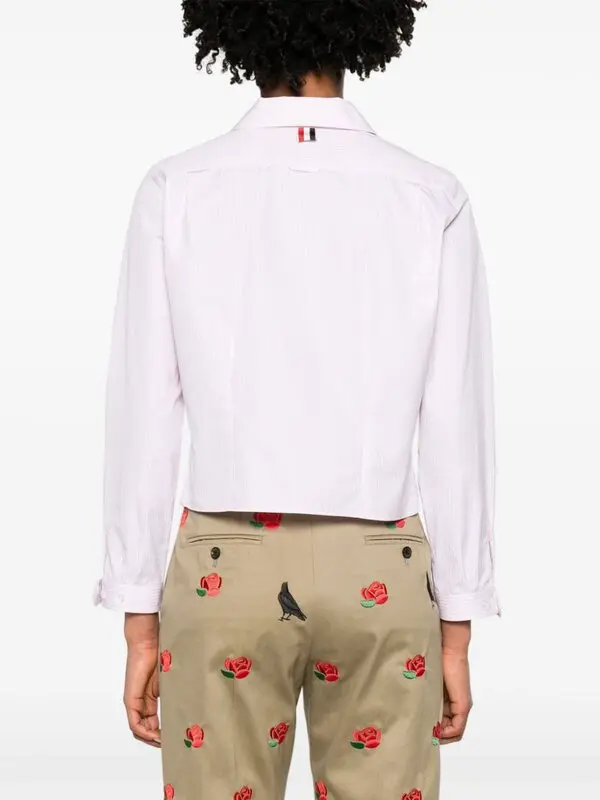 Thom Browne Striped Cropped Shirt