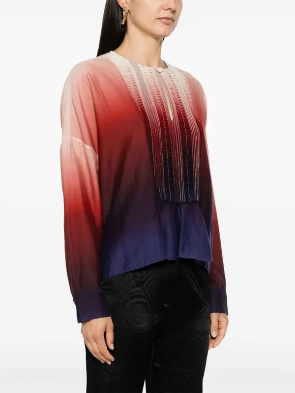 FORTE_FORTE Gradient-effect Blouse