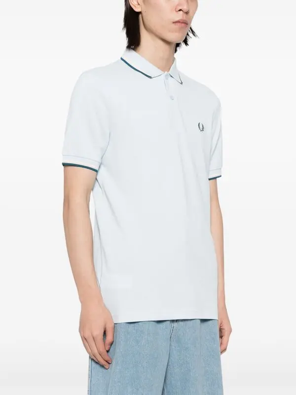 Fred Perry Logo-embroidered Cotton Polo Shirt - Blue