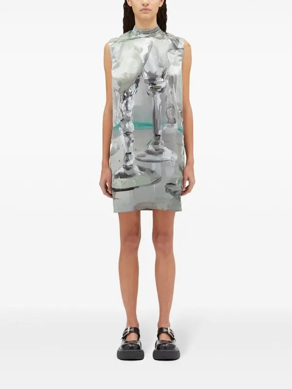 MSGM Graphic-print Mini Dress