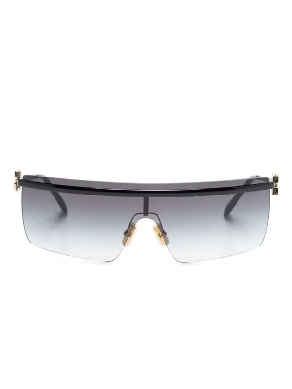 Miu Miu Rimless Shield-frame Sunglasses - Black