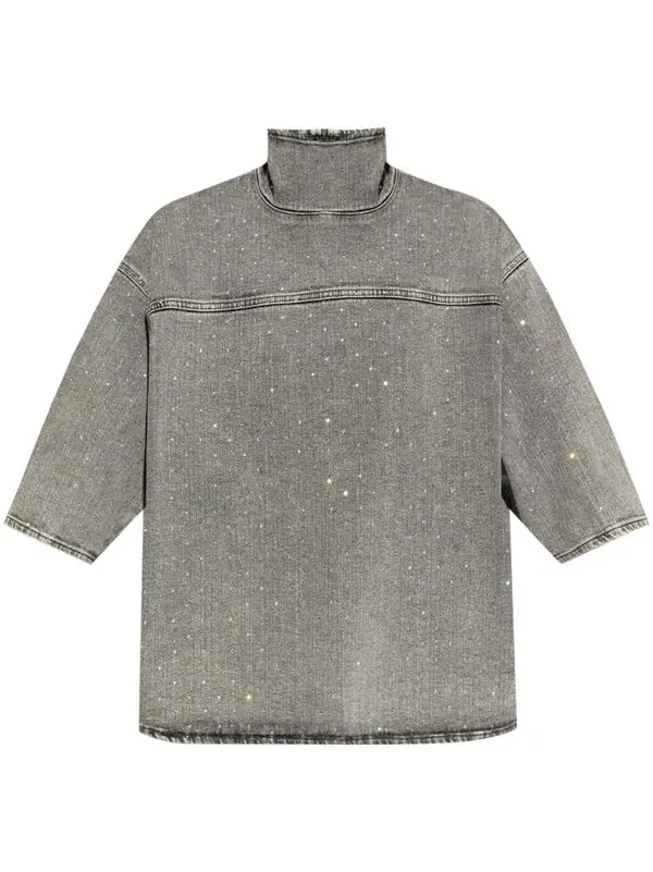 Fabiana Filippi Rhinestone-embellished Denim Top