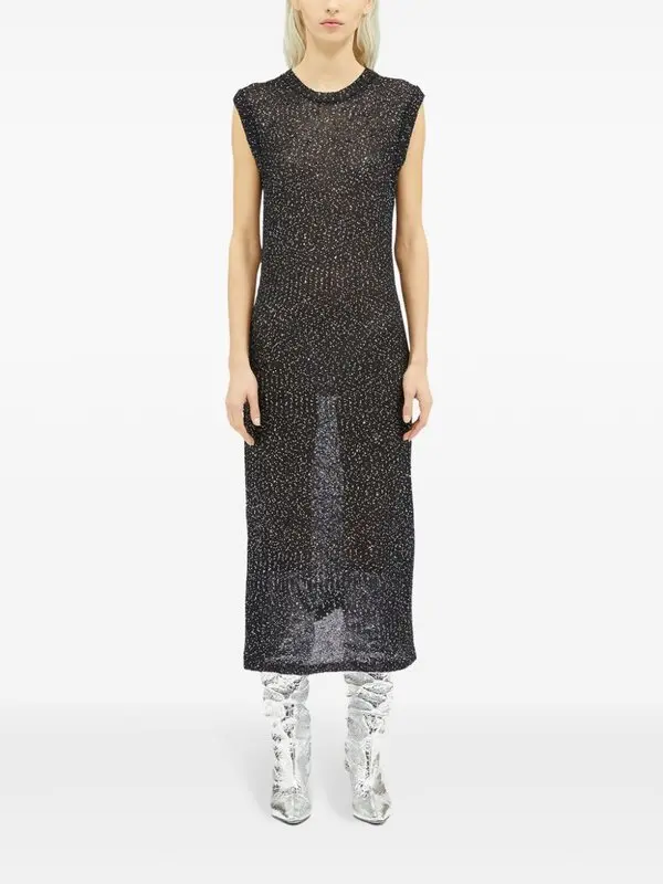 MSGM Sequin-embellished Midi Dress