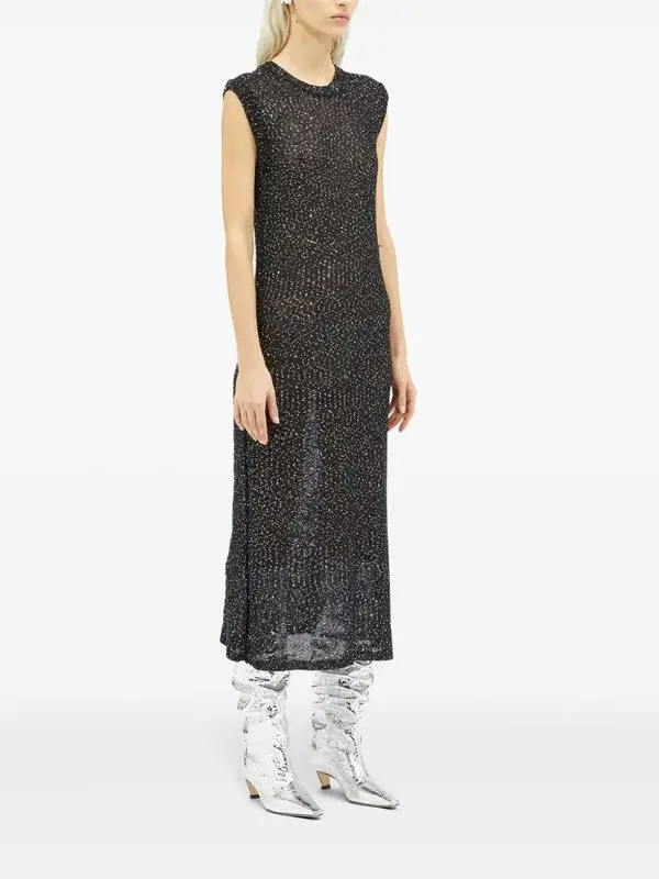 MSGM Sequin-embellished Midi Dress