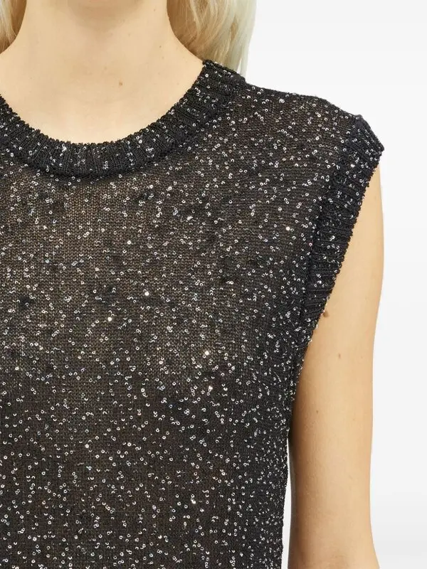 MSGM Sequin-embellished Midi Dress