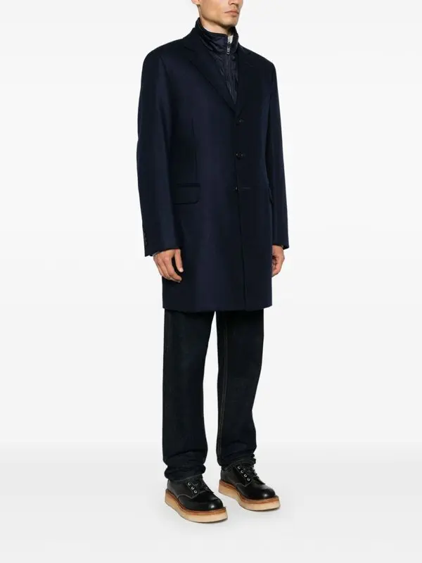 FAY Layered Overcoat - Blue