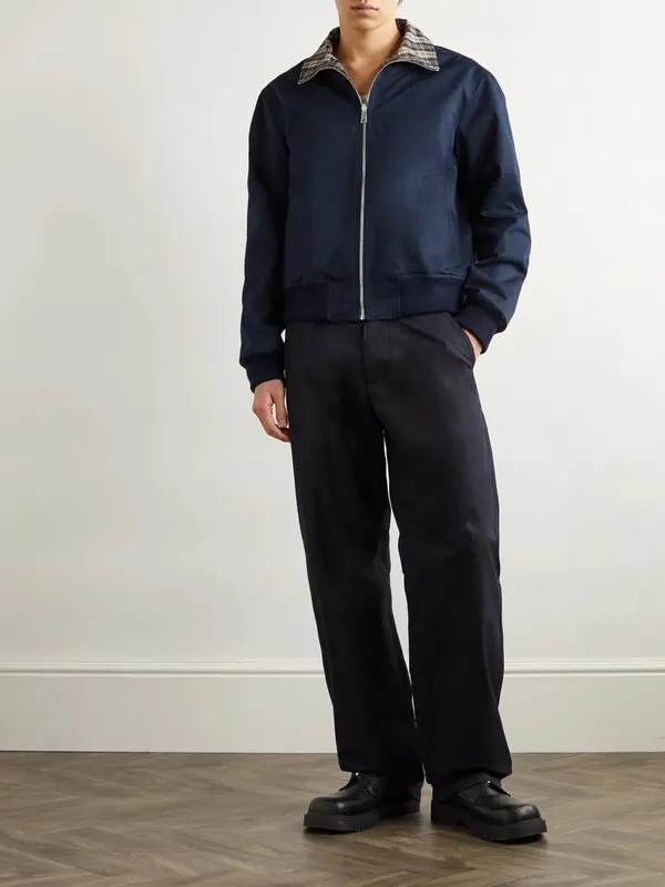 Bottega Veneta Reversible Cotton-Drill Blouson Jacket - Blue