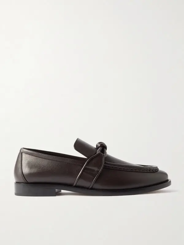 Bottega Veneta Astaire Knot-detailed Loafers - Brown