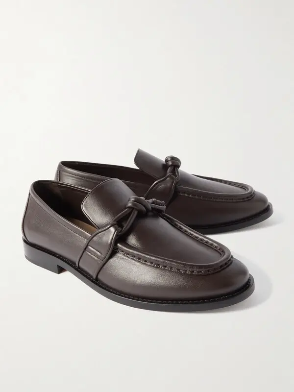 Bottega Veneta Astaire Knot-detailed Loafers - Brown