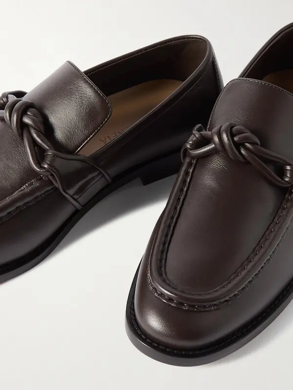 Bottega Veneta Astaire Knot-detailed Loafers - Brown