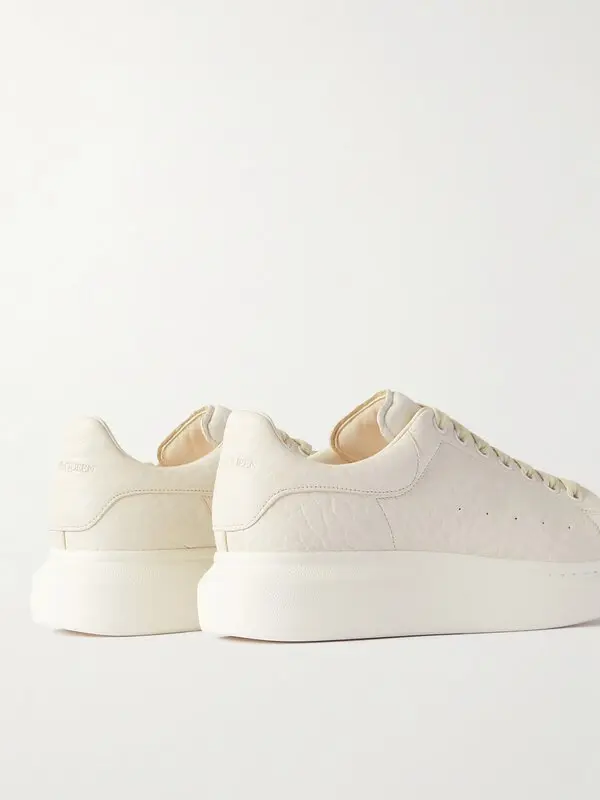 Alexander McQueen Exaggerated-sole Textured-leather Sneakers