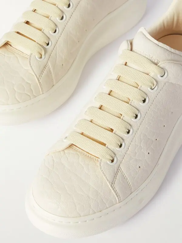 Alexander McQueen Exaggerated-sole Textured-leather Sneakers