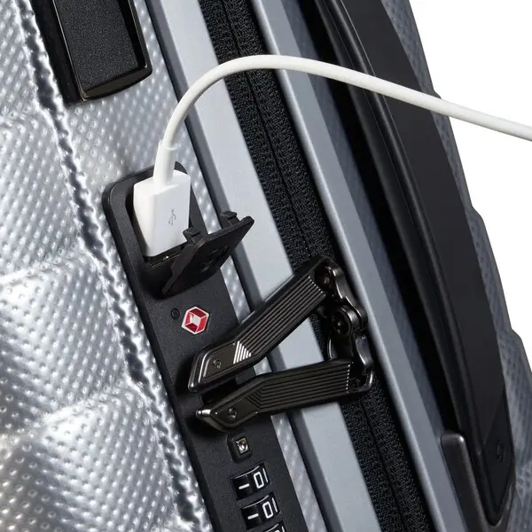 SAMSONITE Proxis -inches Carry On Spinner Suitcase - Silver