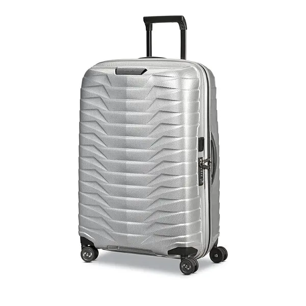 SAMSONITE Proxis Medium Spinner Checked Suitcase - Silver