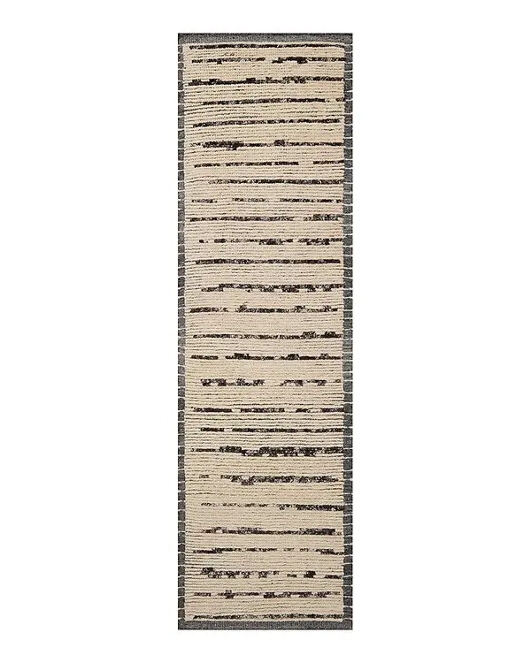 AMBER LEWIS X LOLOI Amber Lewis Briyana Bri-04 Runner Area Rug, 2'6 X 8'6 - Natural/black