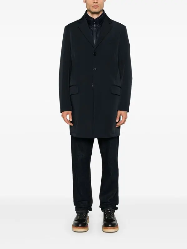 FAY Layered Overcoat - Blue
