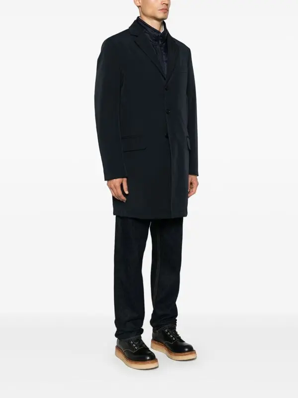 FAY Layered Overcoat - Blue