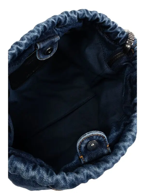 Moschino Blue Denim Fringe Bag Moschino Denim Bucket Bag In Blue - 20% Off | Editorialist main image 3