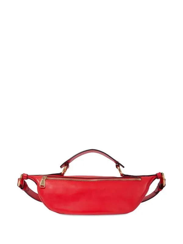LANCEL Small Origami Leather Crossbody Bag - Red