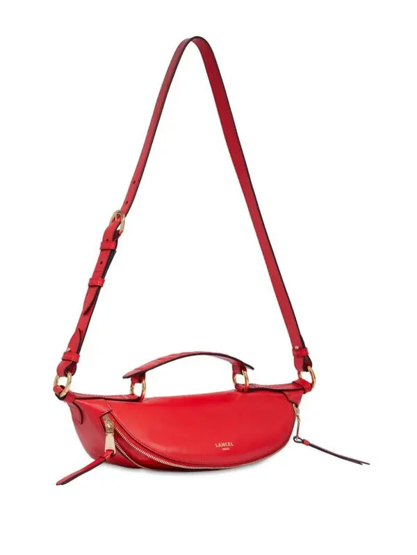 LANCEL Small Origami Leather Crossbody Bag - Red
