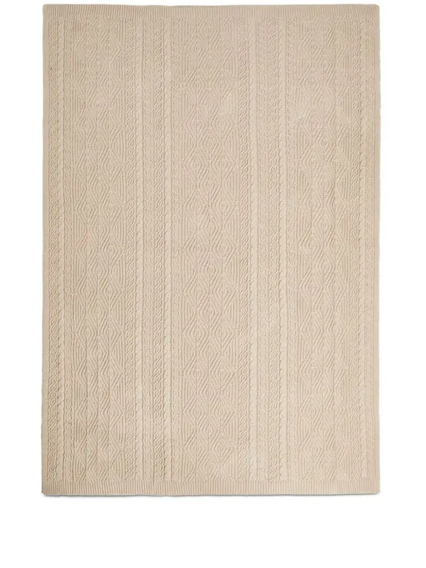 Ralph Lauren Geometric Pattern Cotton Blanket - Neutrals