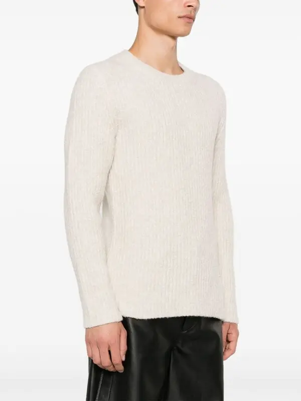 AUTRY Fisherman-knit Sweater - Neutrals