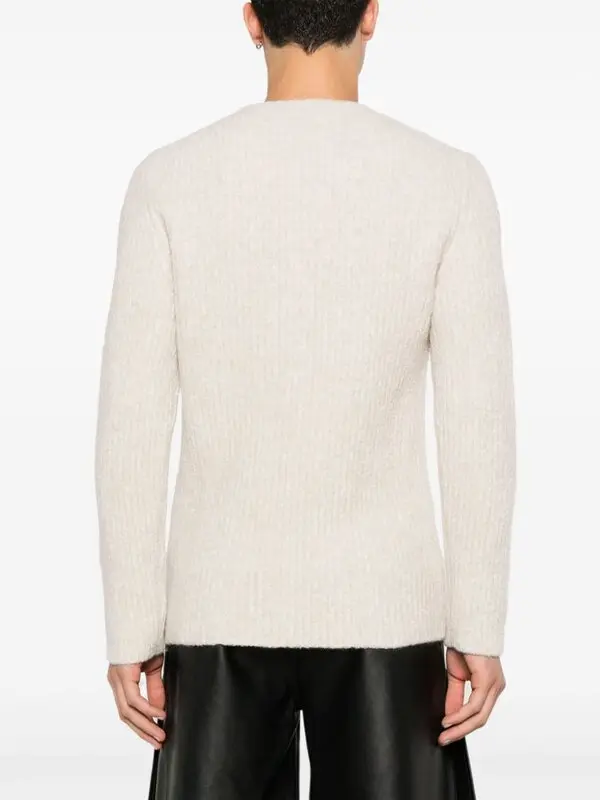 AUTRY Fisherman-knit Sweater - Neutrals