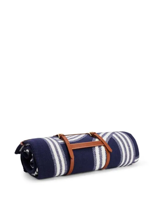 Ralph Lauren Logo Pattern Knitted Blanket