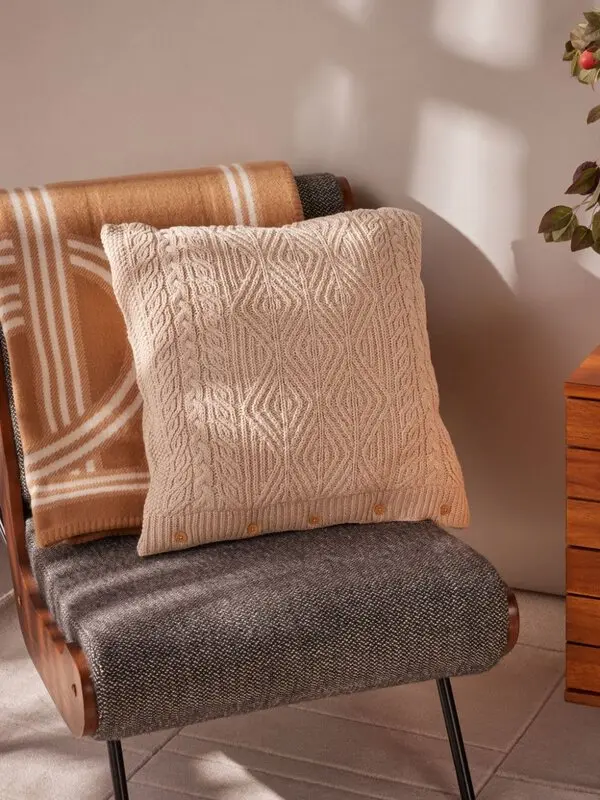 Ralph Lauren Logo Pattern Knitted Blanket