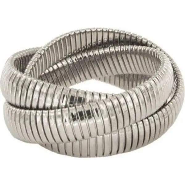 JANE BASCH DESIGNS Twisted Triple Strand Bracelet - Silver