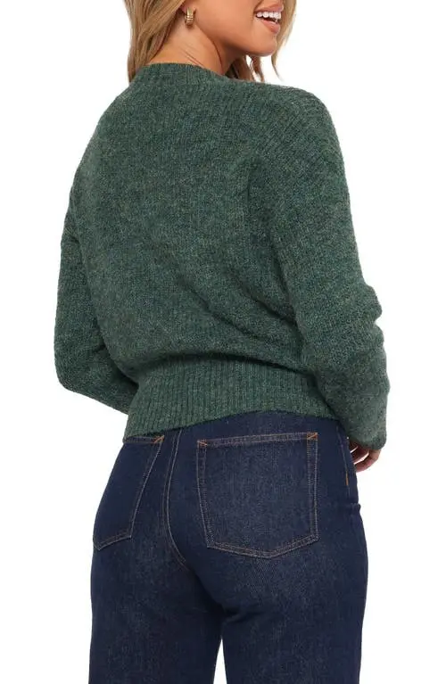 PETAL & PUP Captivate Tie Hem Sweater - Emerald