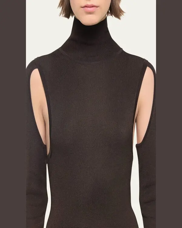 Helmut Lang Air Cut-out Turtleneck Dress