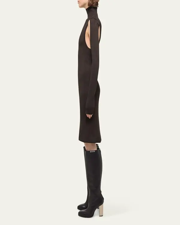 Helmut Lang Air Cut-out Turtleneck Dress