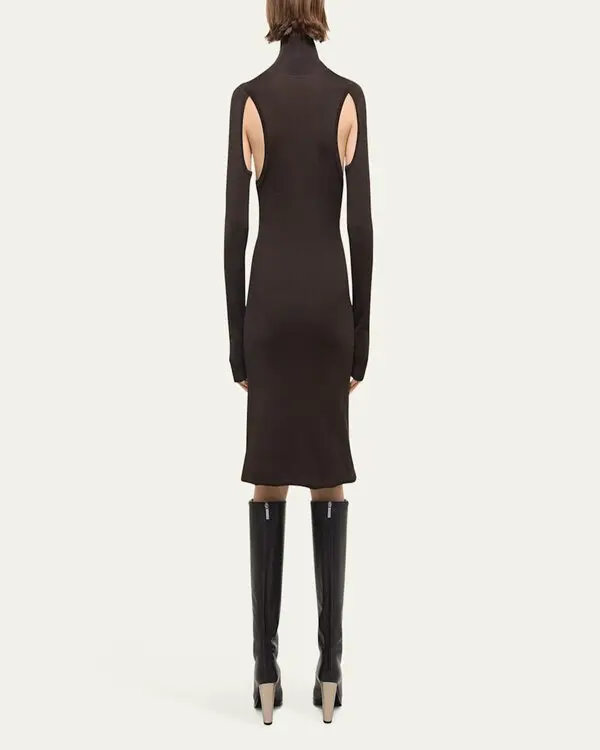 Helmut Lang Air Cut-out Turtleneck Dress