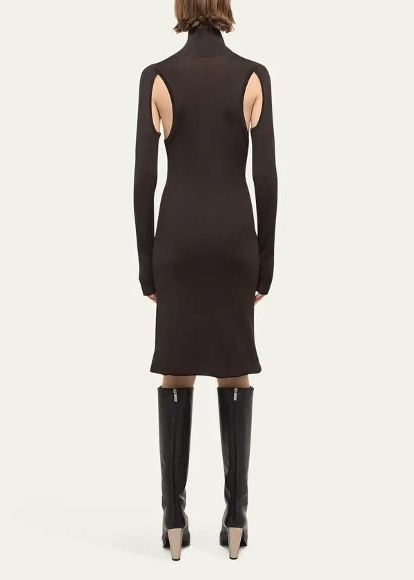 Helmut Lang Air Cut-out Turtleneck Dress