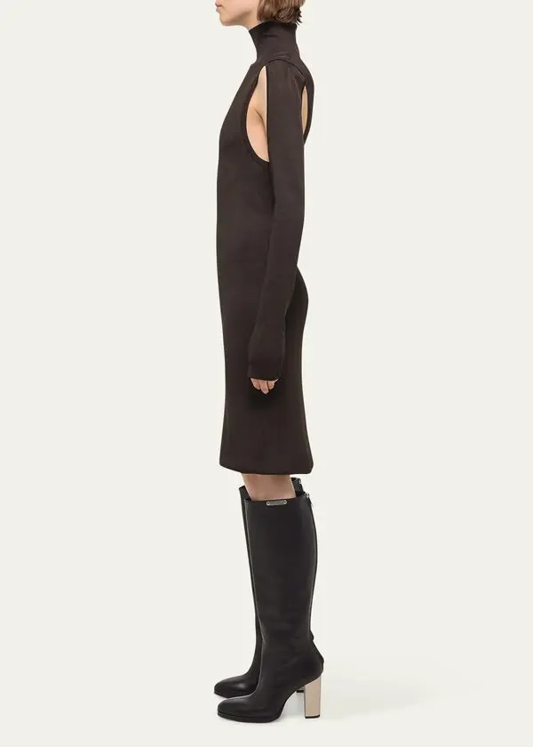 Helmut Lang Air Cut-out Turtleneck Dress