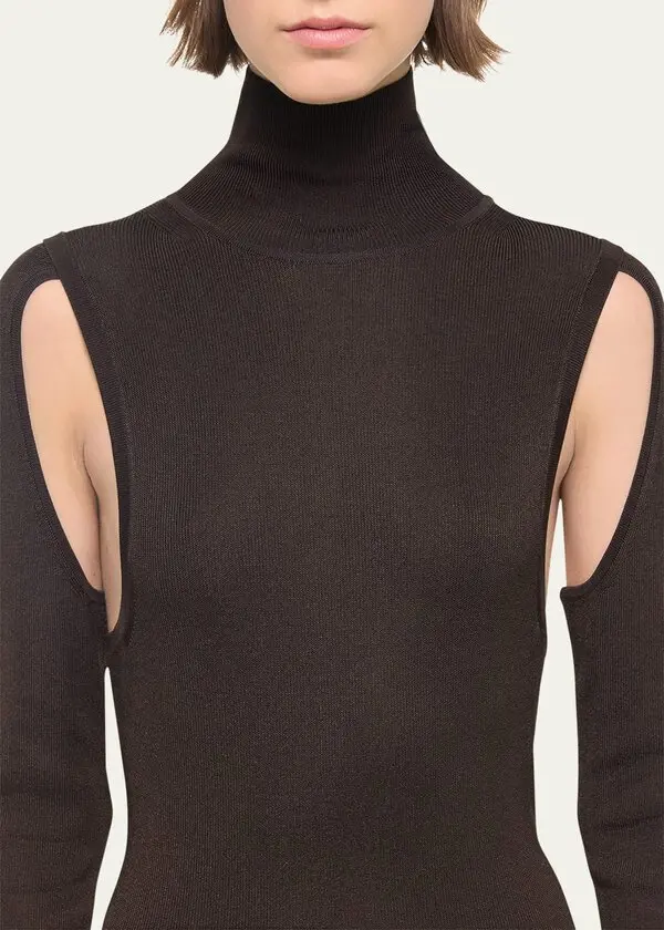 Helmut Lang Air Cut-out Turtleneck Dress
