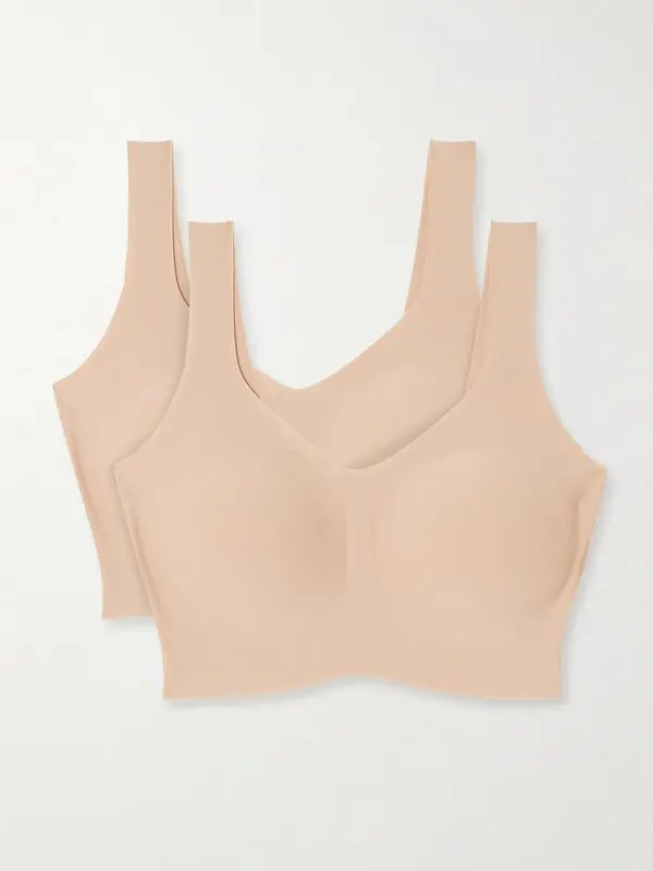 Commando Set Of Two Butter Stretch-micro Modal Soft-cup Bralette - Neutrals