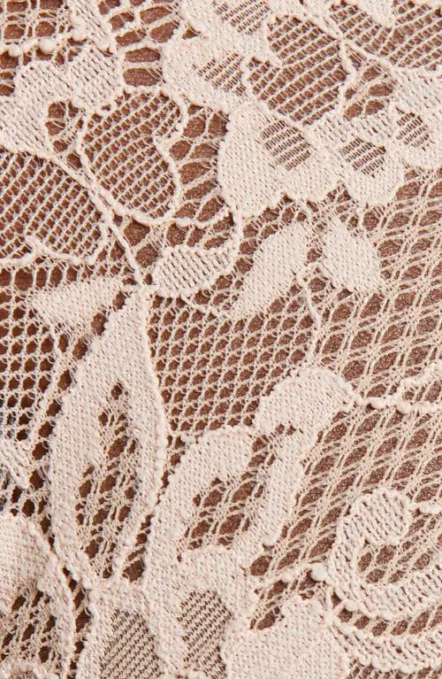 JOURNELLE Estelle Lace Trim Stretch Cotton Thong - Blush