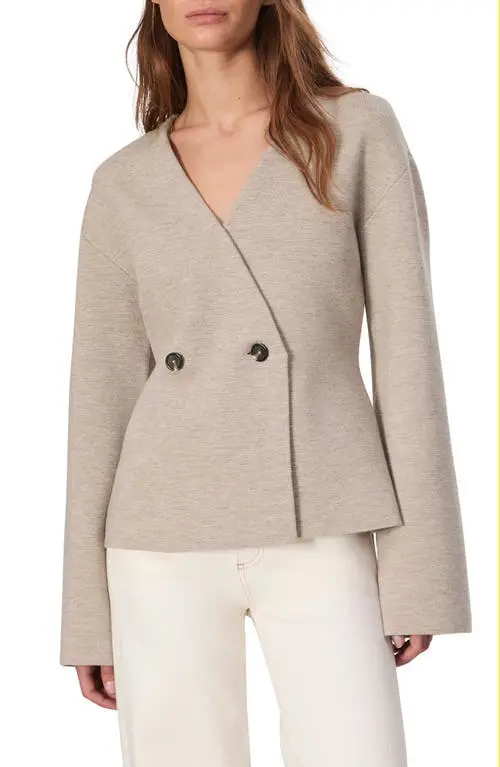 Rag & Bone Lori Wool Blend Double Breasted Cardigan
