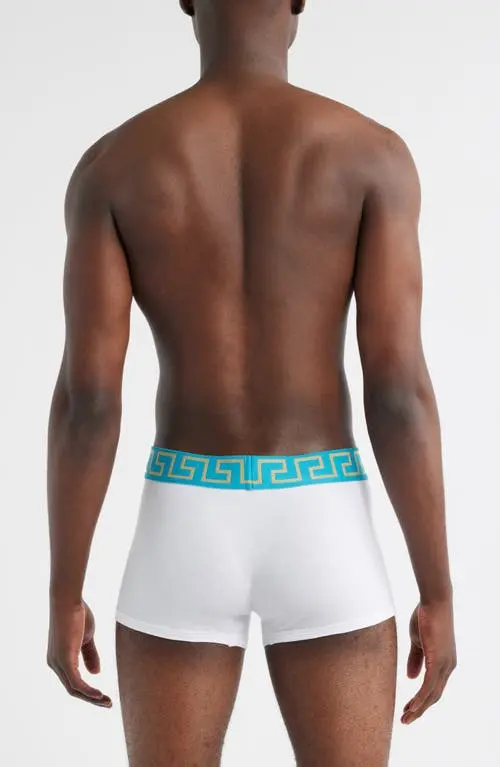Versace Grecca Band Boxer Briefs - Bianco Dark Sea Green-oro