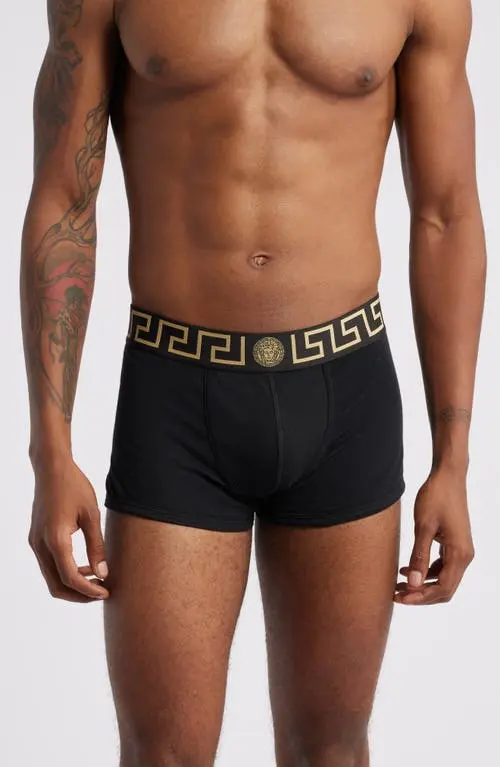 Versace Grecca Band Boxer Briefs - Black