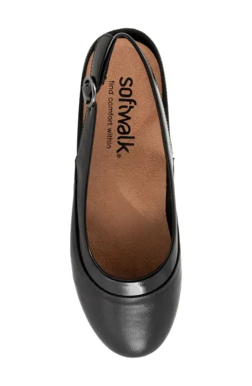 Softwalk Sheffield Slingback Flat - Black