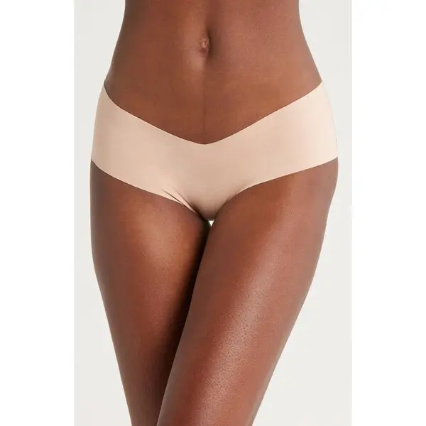 JOURNELLE Estelle Lace Trim Stretch Cotton Hipster Panties - Blush