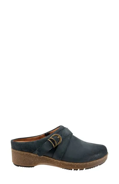 Softwalk Asmara Platform Mule - Smoke Suede
