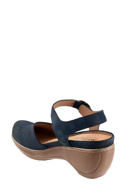 Softwalk Mabelle Platform Clog - Navy Suede