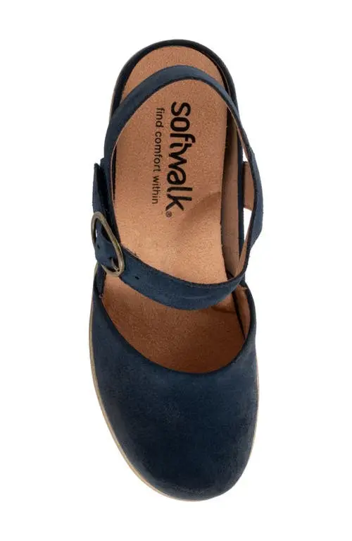 Softwalk Mabelle Platform Clog - Navy Suede