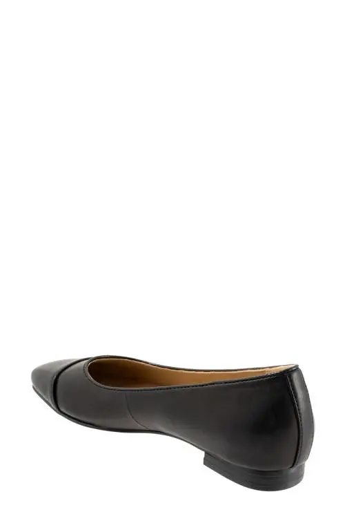 Trotters Harbor Cap Toe Flat - Black