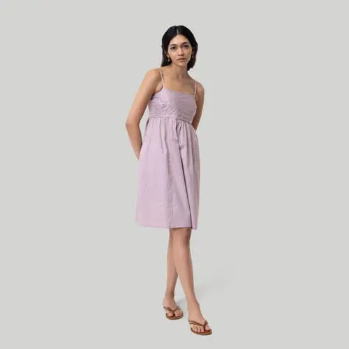 REISTOR Ruched Strappy Mini Dress