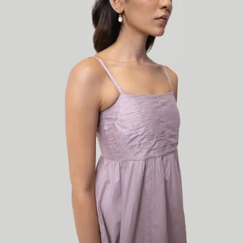 REISTOR Ruched Strappy Mini Dress
